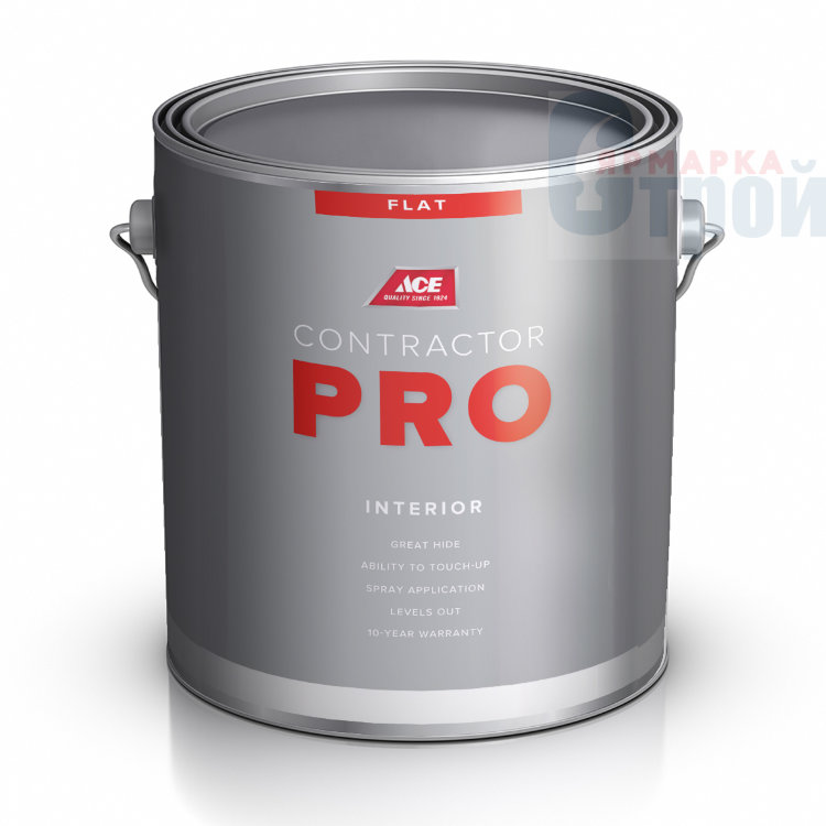 Матовая краска Contractor Pro Flat Interior Wall Paint Ace Paint ...